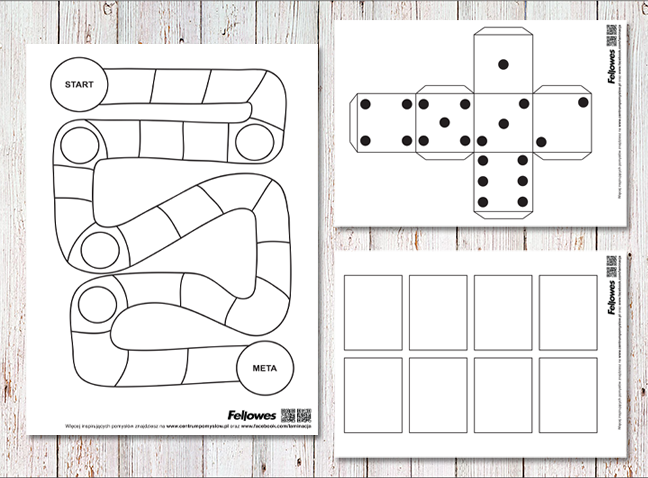 Gra planszowa DIY dla dzieci; do druku | Centrum Pomysłów